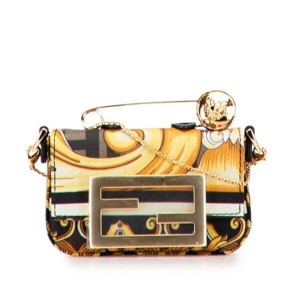 Fendi | Bags | Fendi Fendace Medusa Nano Bucket Bag Canvas Leather ...